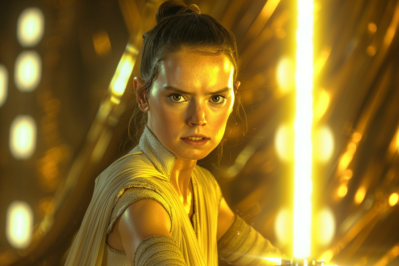 Why is rey's lightsaber yellow
